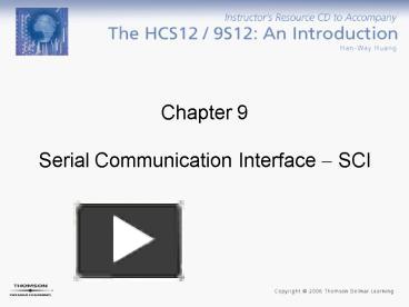 PPT – Chapter 9 Serial Communication Interface SCI PowerPoint ...