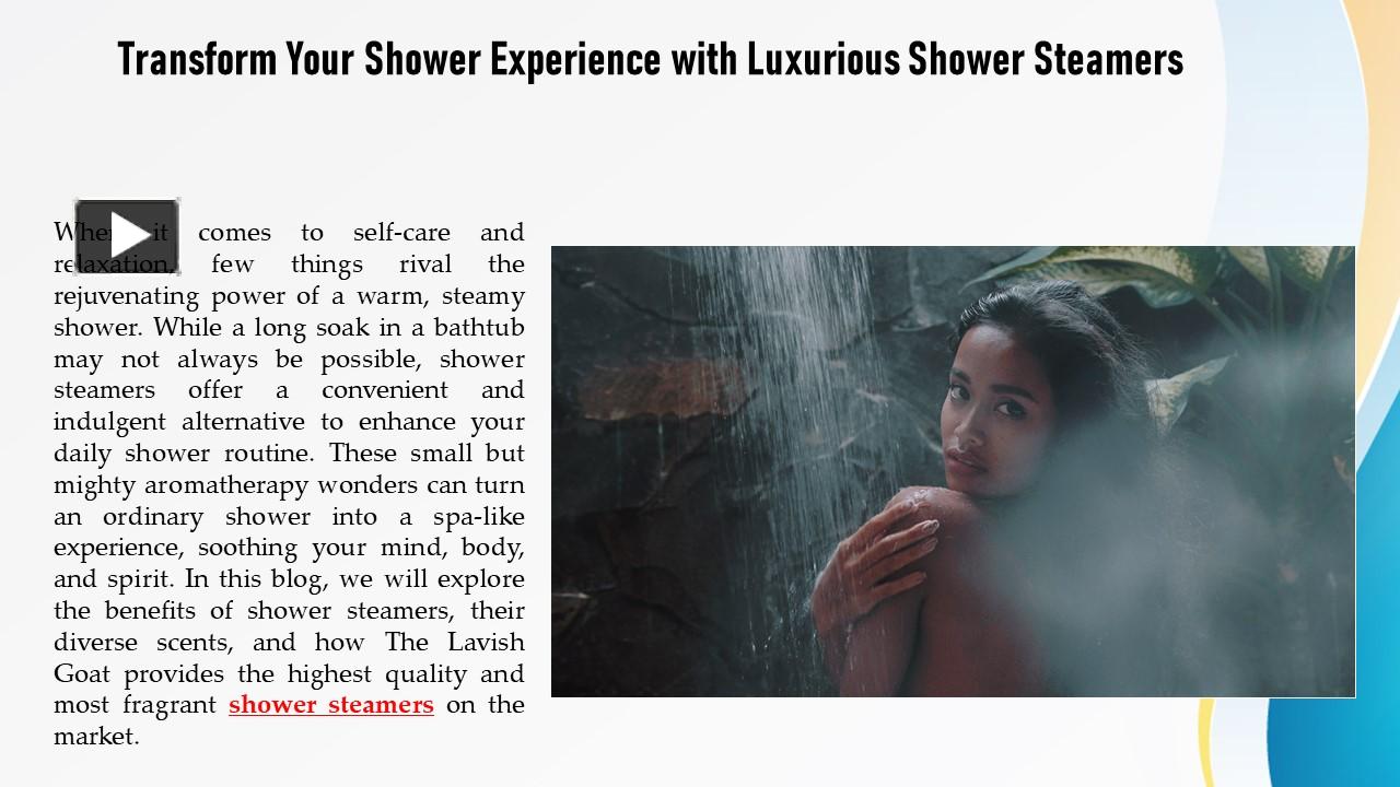 PPT – Transform Your Shower Experience with Luxurious Shower Steamers ...