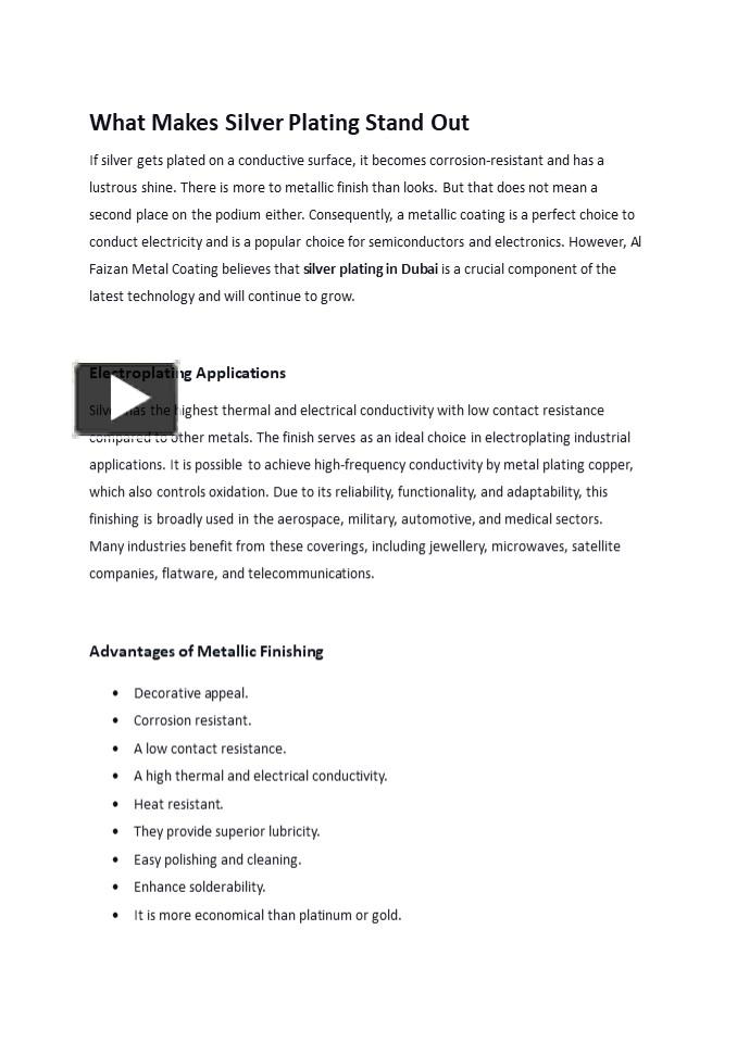 PPT – What Makes Silver Plating Unique? PowerPoint presentation | free ...