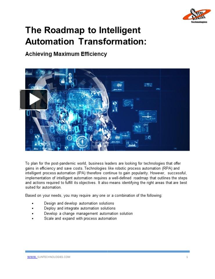 PPT – The Roadmap to Intelligent Automation Transformation: Achieving ...