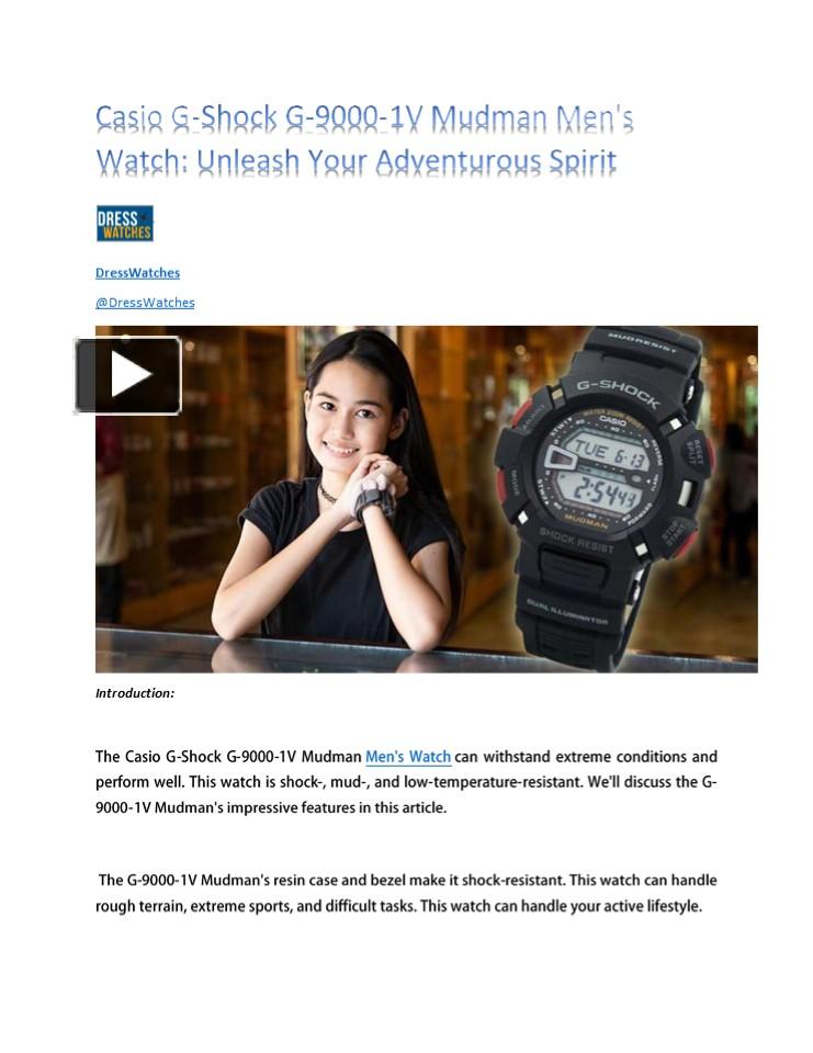 PPT – Casio G-Shock G-9000-1V Mudman Men's Watch: Unleash Your ...