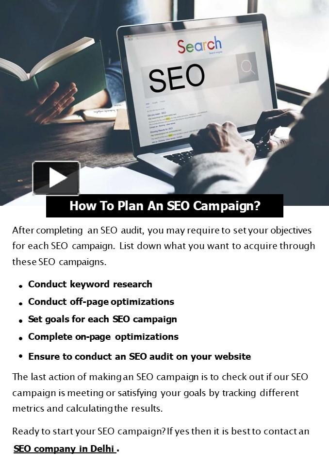 How To Plan An SEO Campaign? presentation | free to download