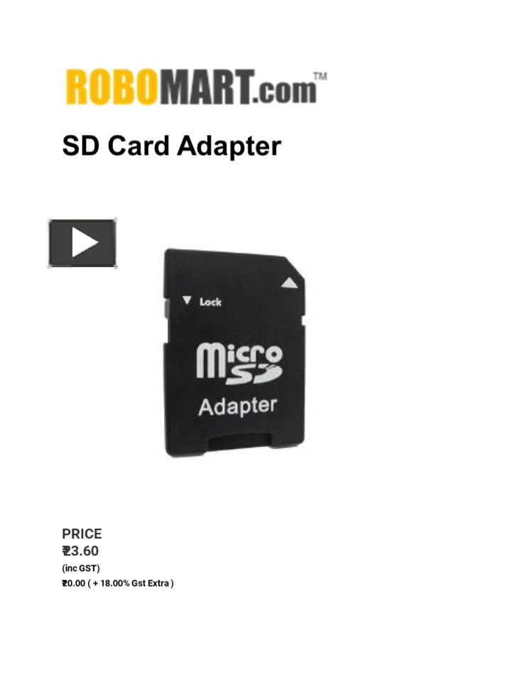 SD Card Adapter (1) presentation | free to download