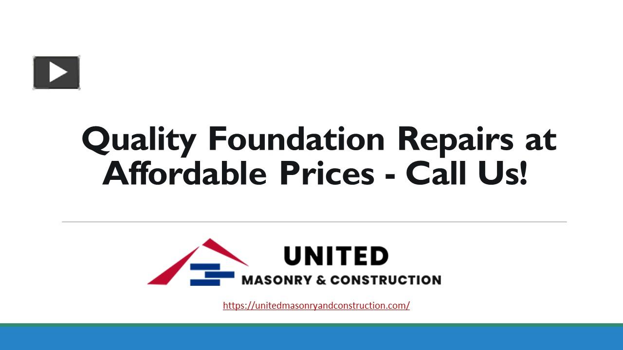 Quality Foundation Repairs at Affordable Prices presentation | free to ...