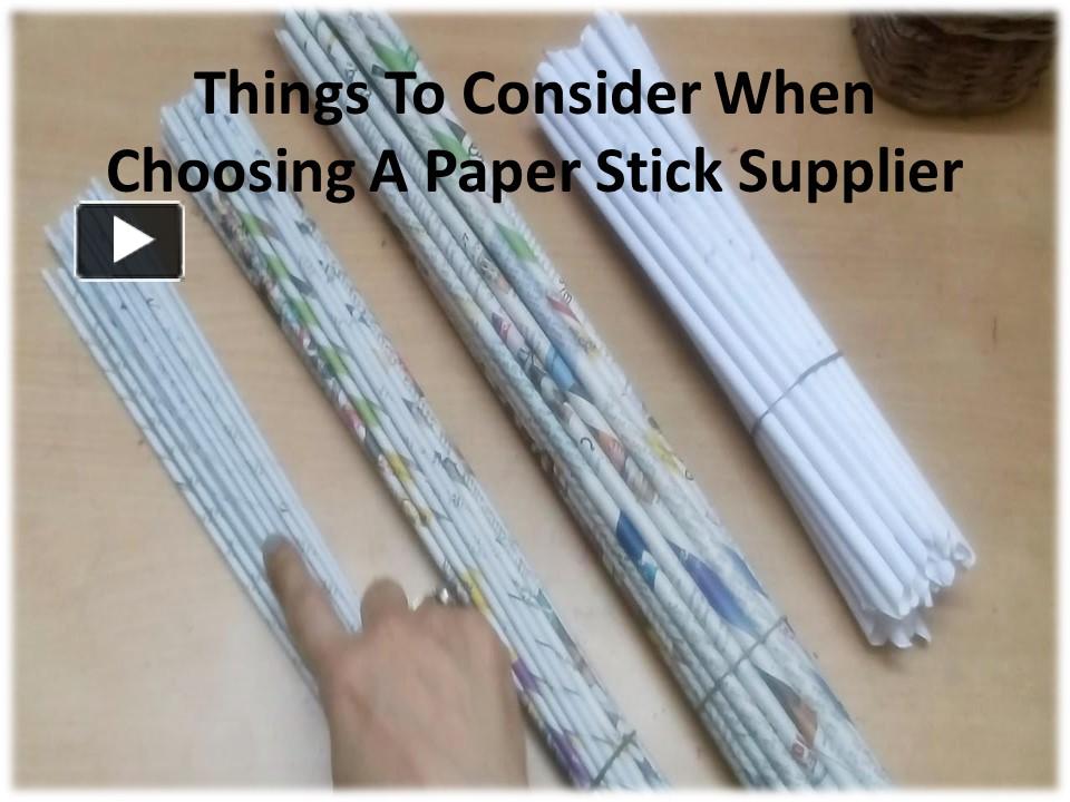 PPT – Mejor 6 benefits of paper sticks supplier for industry PowerPoint ...