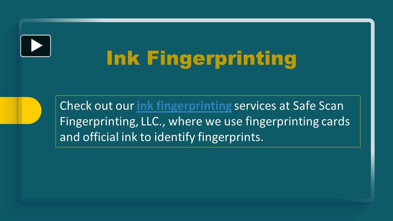 PPT – Ink Fingerprinting PowerPoint presentation | free to download ...