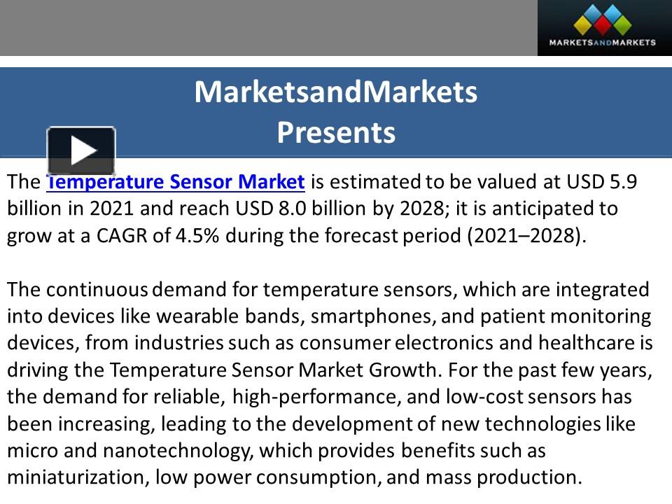PPT – Market Opportunities and Challenges in the Temperature Sensor ...