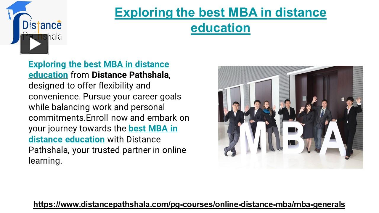 PPT – Exploring the best MBA in distance education PowerPoint ...