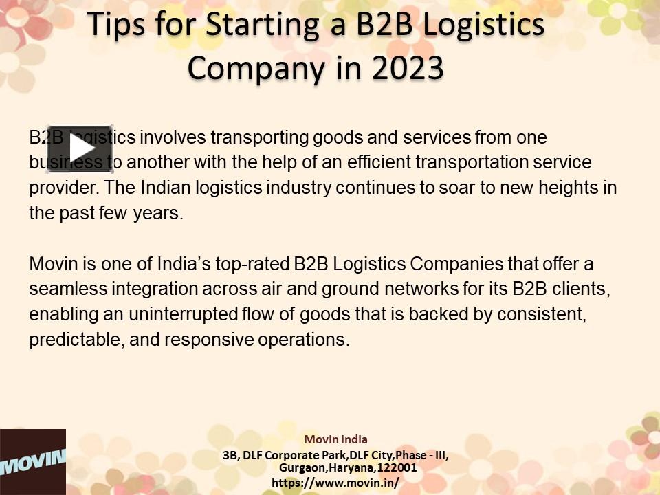PPT – Tips for Starting a B2B Logistics Company in 2023 PowerPoint ...