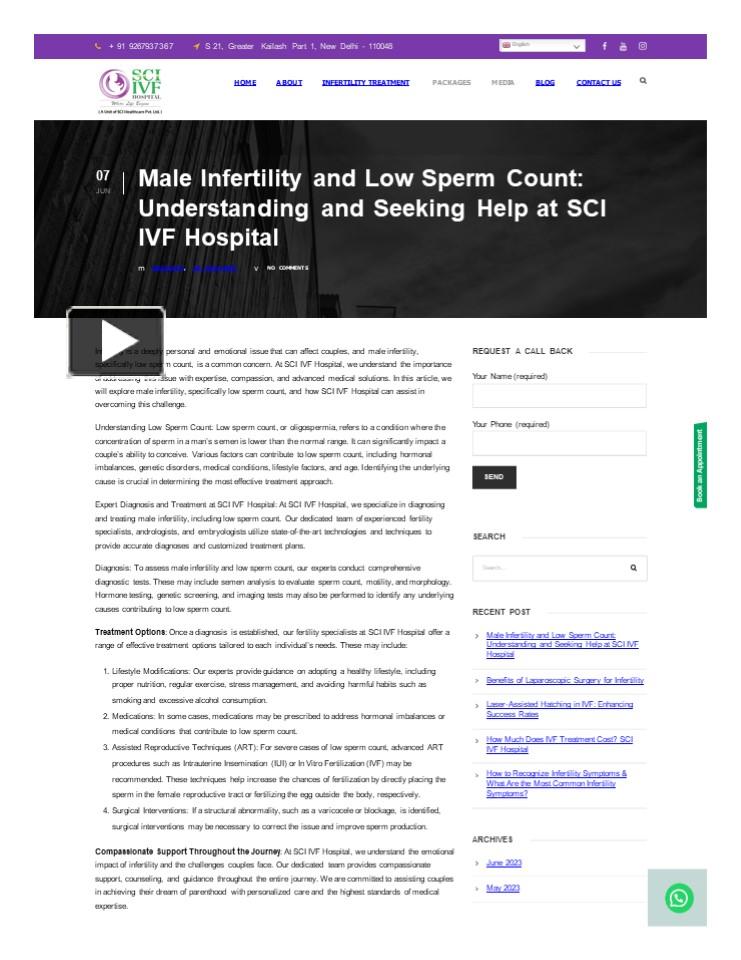 Male Infertility and Low Sperm Count: Understanding and Seeking Help at ...