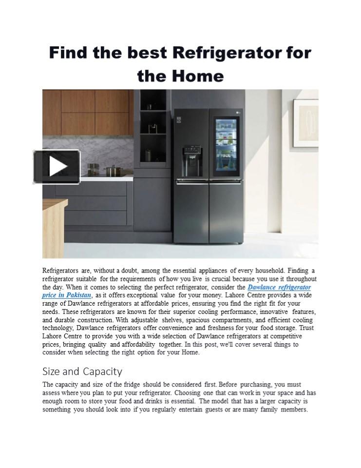 Find the best Refrigerator for your Home presentation | free to download