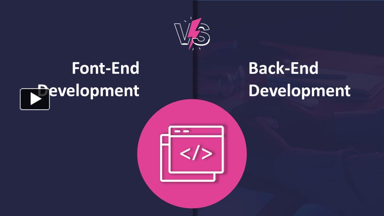 Front-End vs. Back-End Development Comparison presentation | free to ...