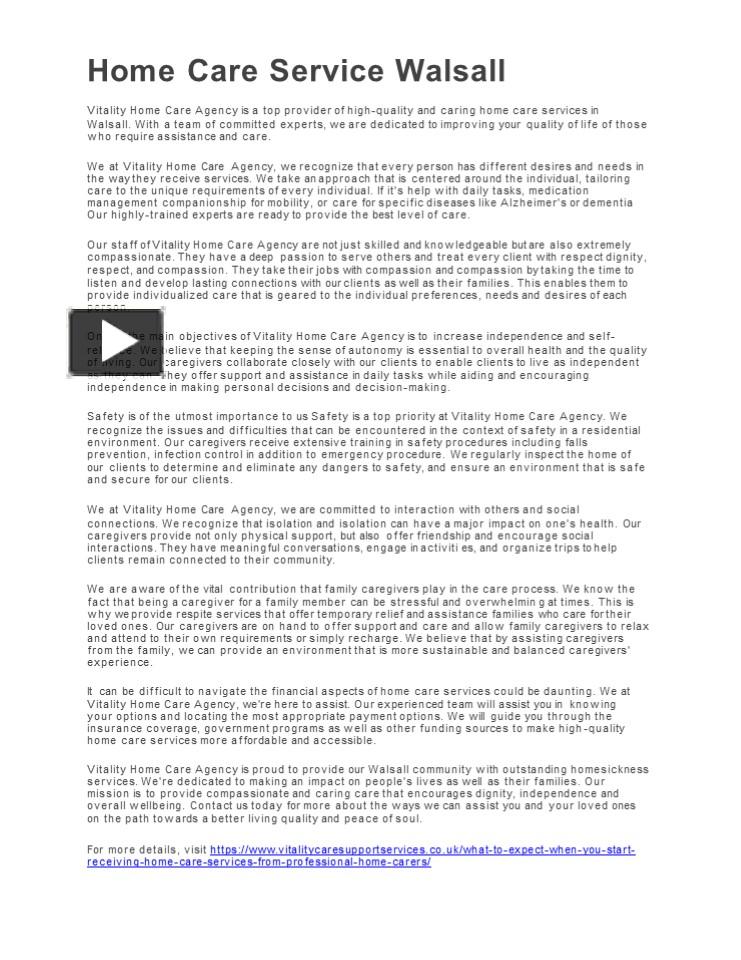 PPT – Home Care Service Walsall PowerPoint presentation | free to ...