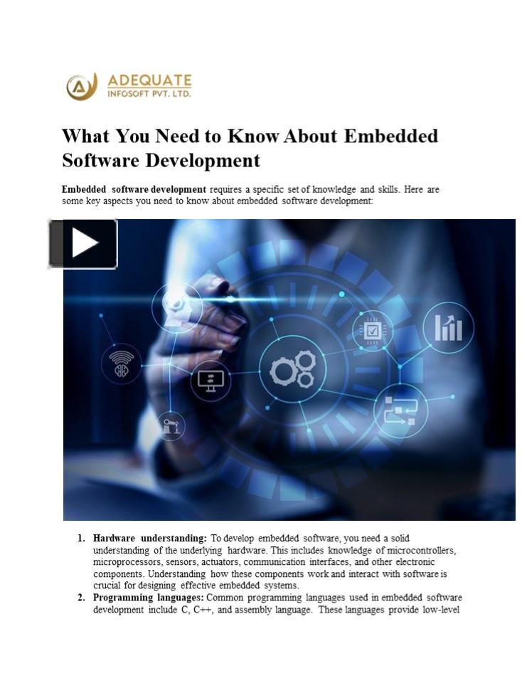PPT – What You Need to Know About Embedded Software Development ...