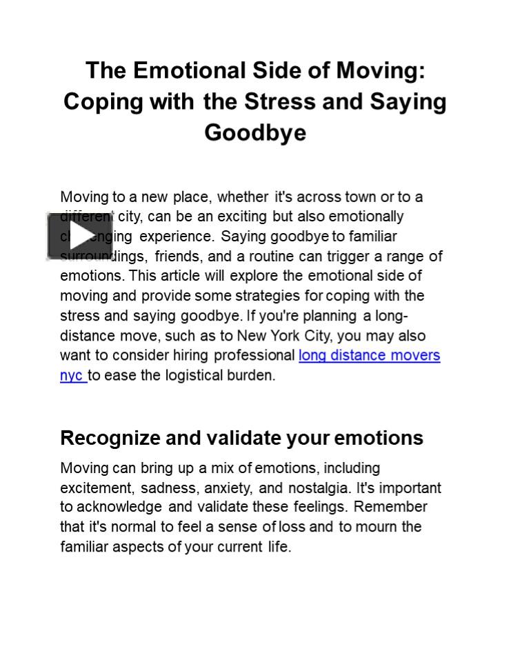 The Emotional Side of Moving presentation | free to download