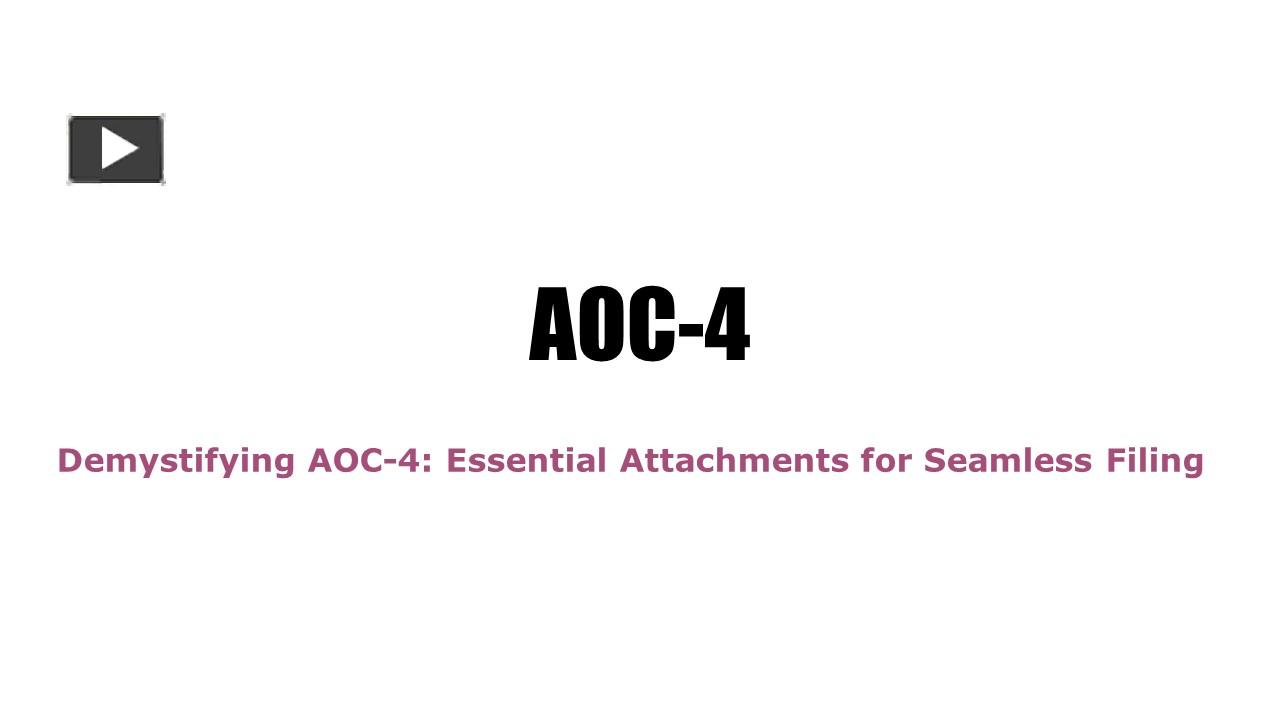 AOC-4 Form presentation | free to download