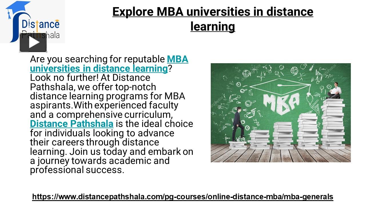 PPT – Explore MBA universities in distance learning PowerPoint ...