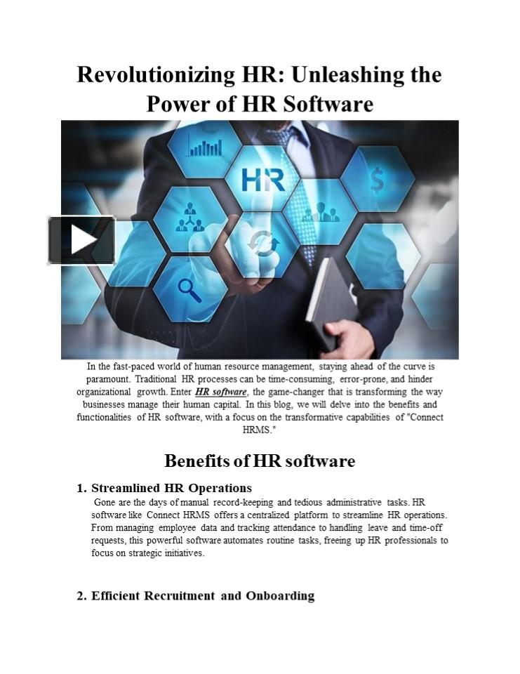 PPT – Revolutionizing HR: Unleashing the Power of HR Software ...
