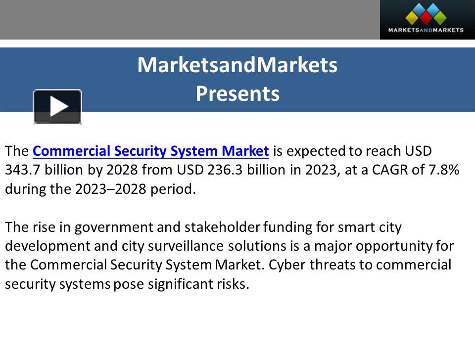 PPT – Commercial Security System Market: Technological Advancements and ...