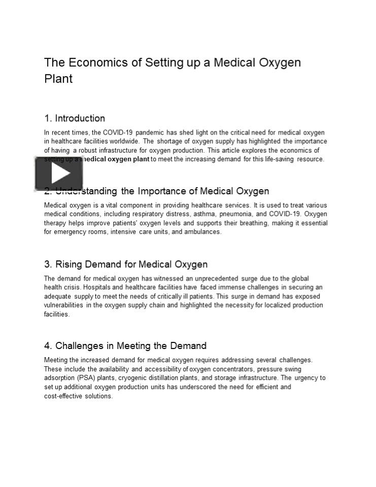 PPT – Medical Oxygen Plant (3) PowerPoint presentation | free to ...