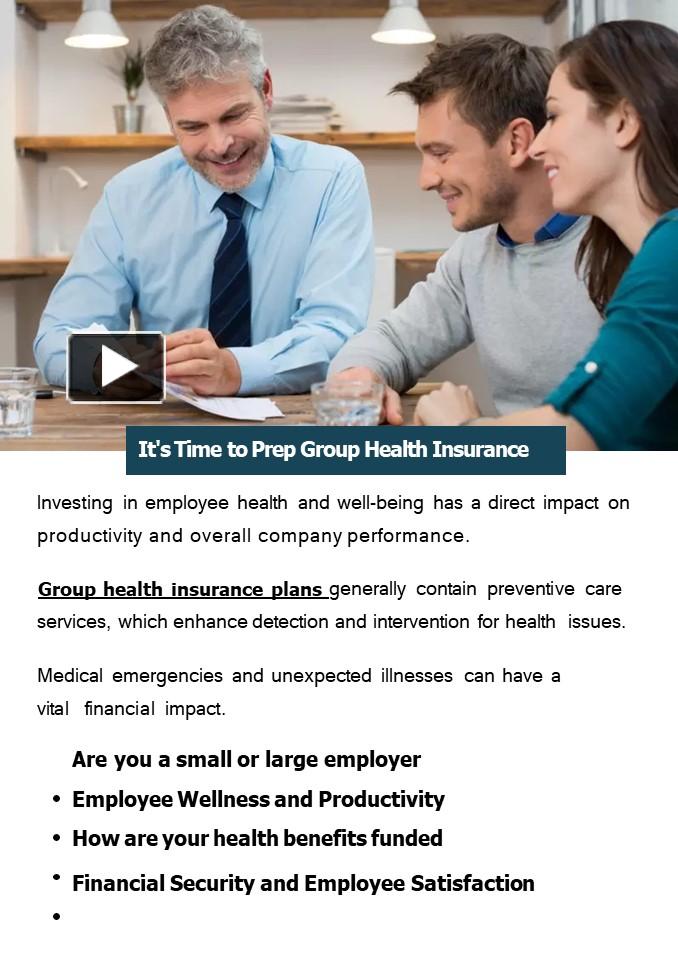 PPT – It's Time to Prep Group Health Insurance PowerPoint presentation ...