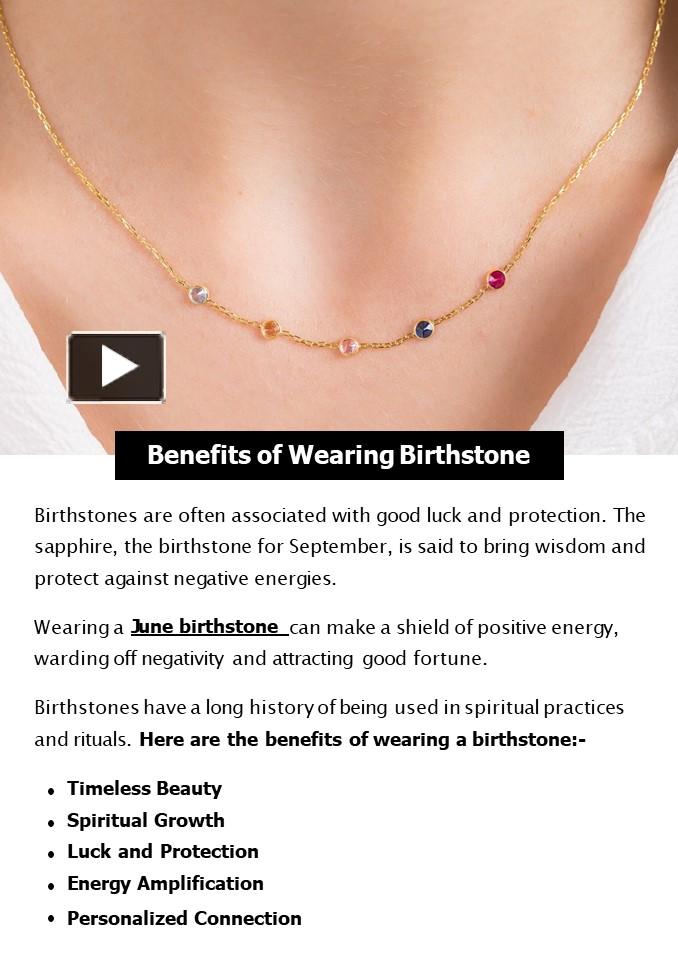 Benefits of Wearing Birthstone presentation | free to download