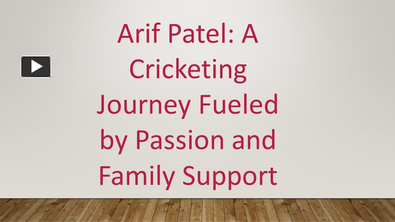 PPT – The Patel Family: A Cricketing Dynasty PowerPoint presentation ...