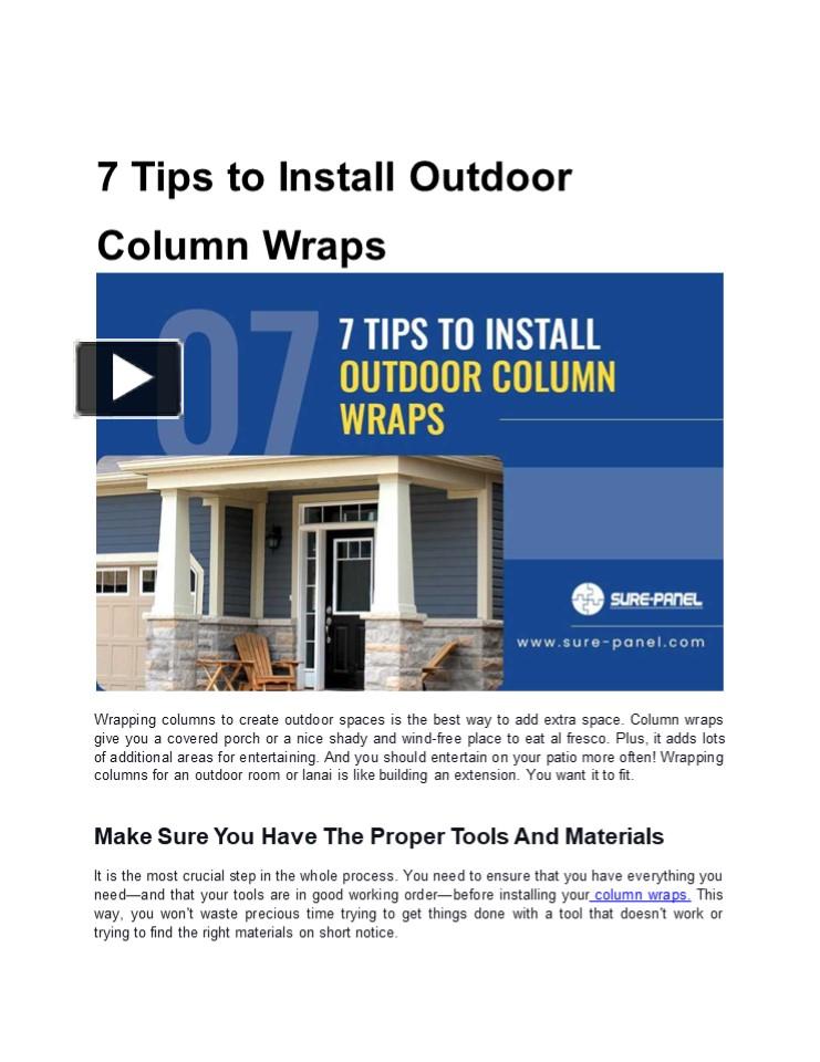 7 Tips to Install Outdoor Column Wraps presentation | free to download