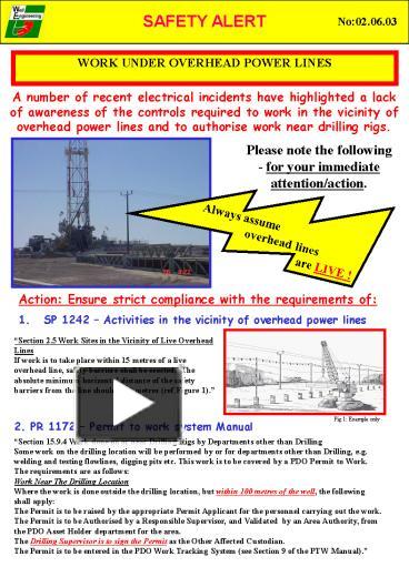 WORK UNDER OVERHEAD POWER LINES presentation | free to view