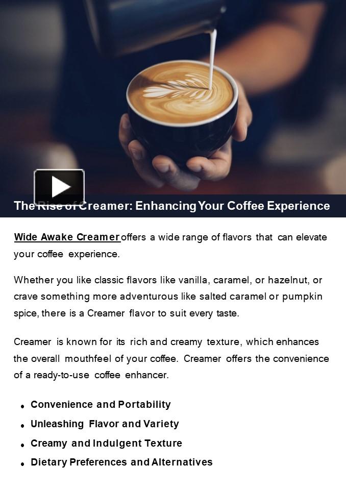 PPT – The Rise of Creamer: Enhancing Your Coffee Experience PowerPoint ...