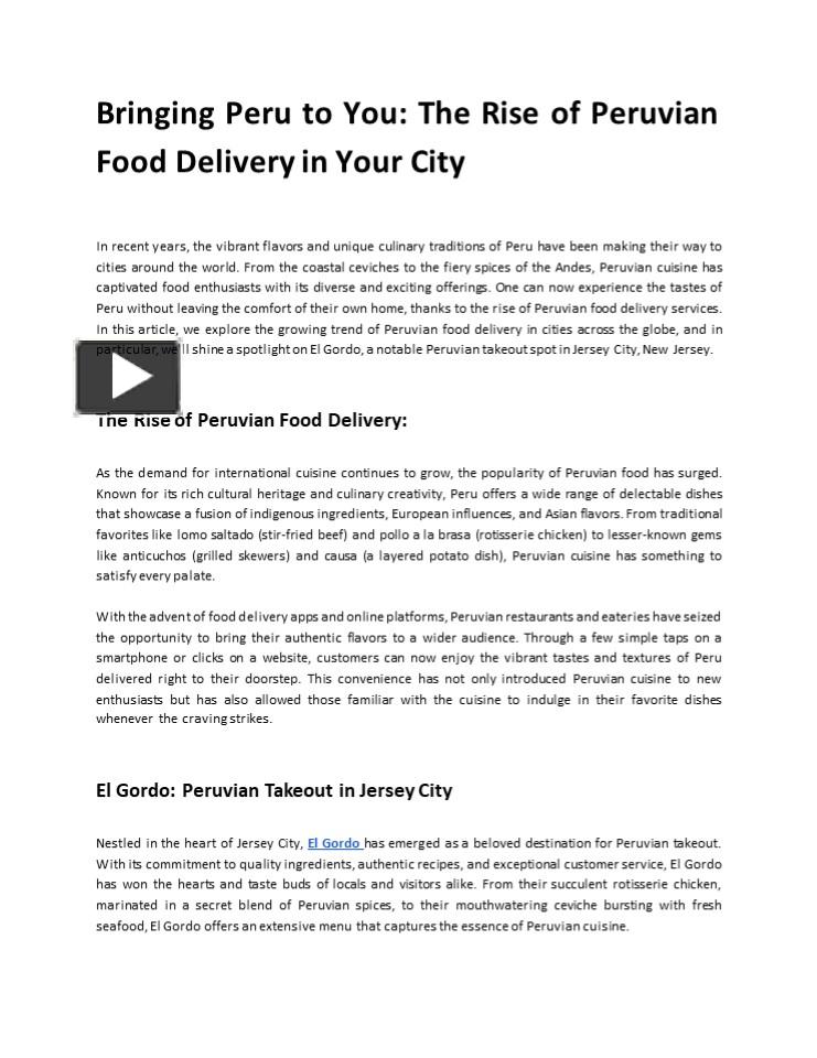 Bringing Peru to You_ The Rise of Peruvian Food Delivery in Your City ...