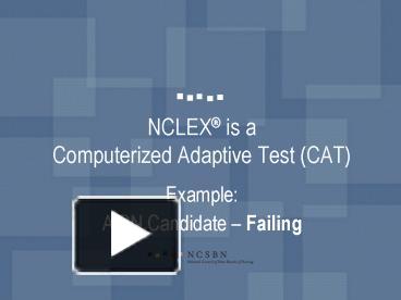 PPT – NCLEX is a Computerized Adaptive Test CAT PowerPoint presentation ...