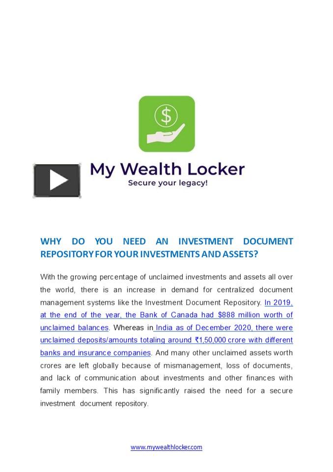 PPT – Importance Of Investment Document Repository! PowerPoint ...