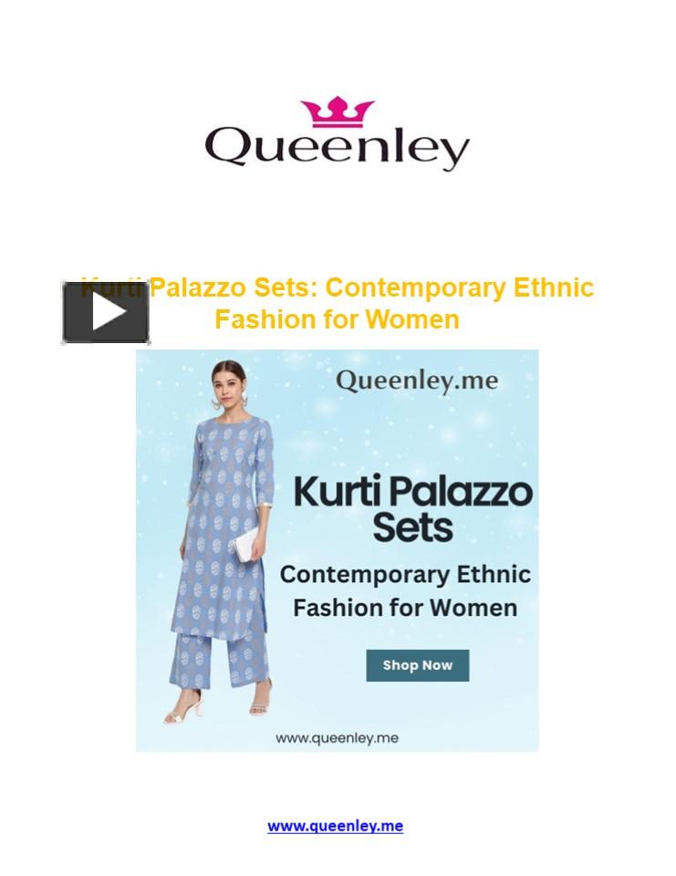 Kurti Palazzo Sets: Contemporary Ethnic Fashion for Women (1 ...