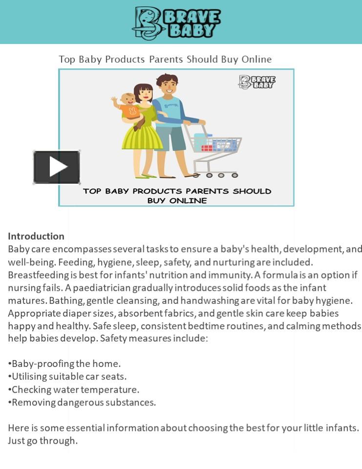 Top Baby Products Parents Should Buy Online presentation | free to download