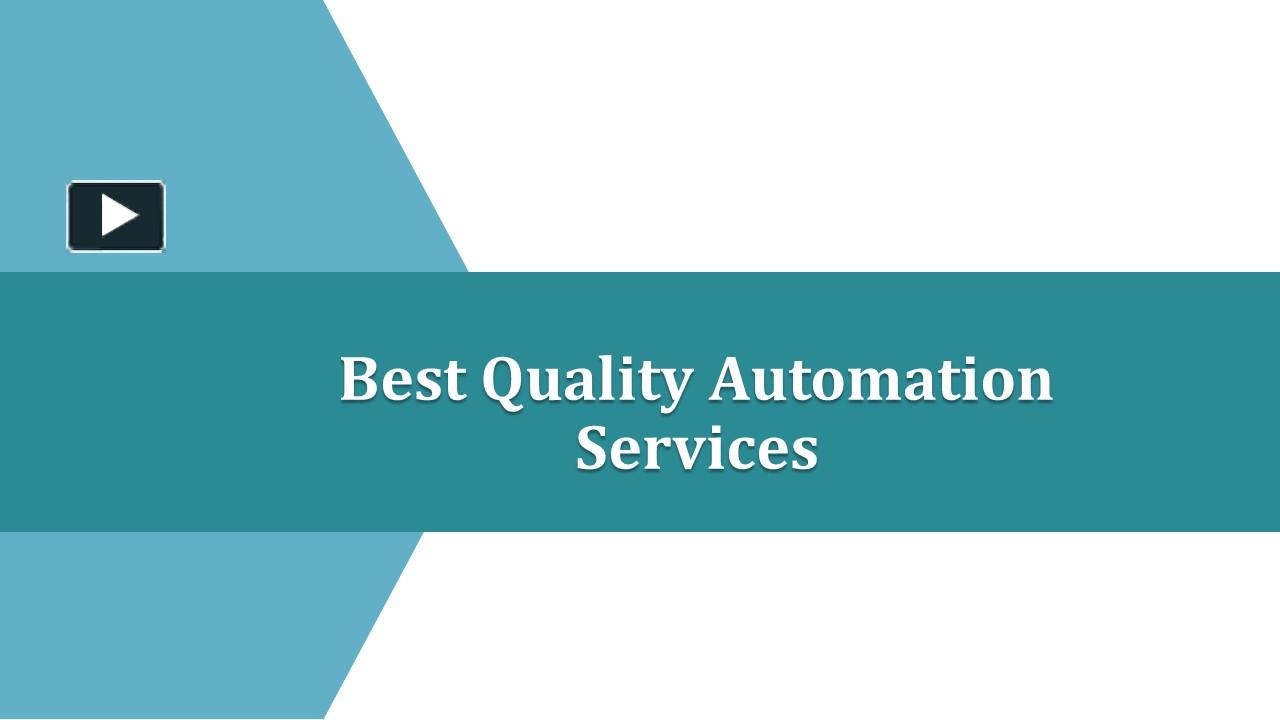 PPT – The Top Process Automation Solutions In The USA | RPA Services ...