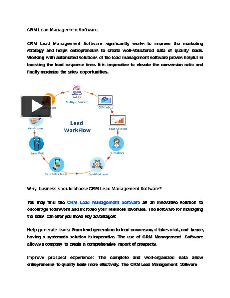 PPT – CRM Lead Management Software PowerPoint presentation | free to ...