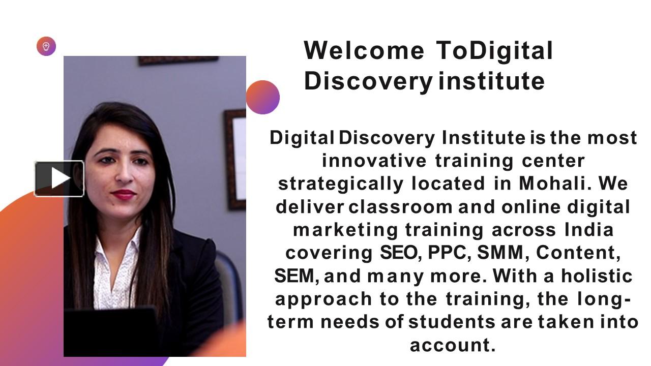 Digital Discovery Institure Welcomes Ypu For Learning presentation ...