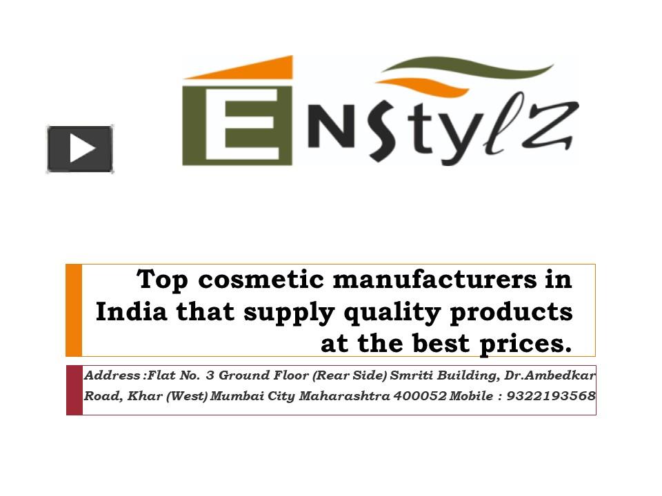 PPT – cosmetic product supplier in India PowerPoint presentation | free ...