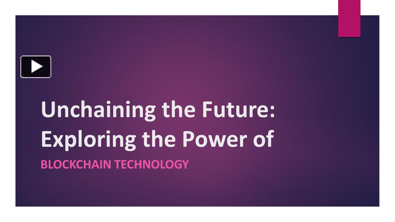 Blockchain Technology Presentation Free To Download