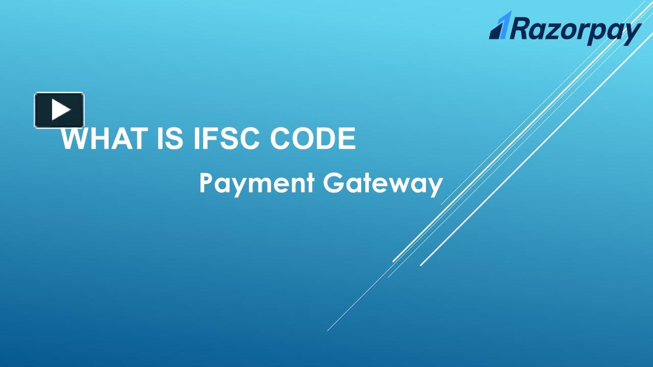 What Is IFSC Code presentation | free to download