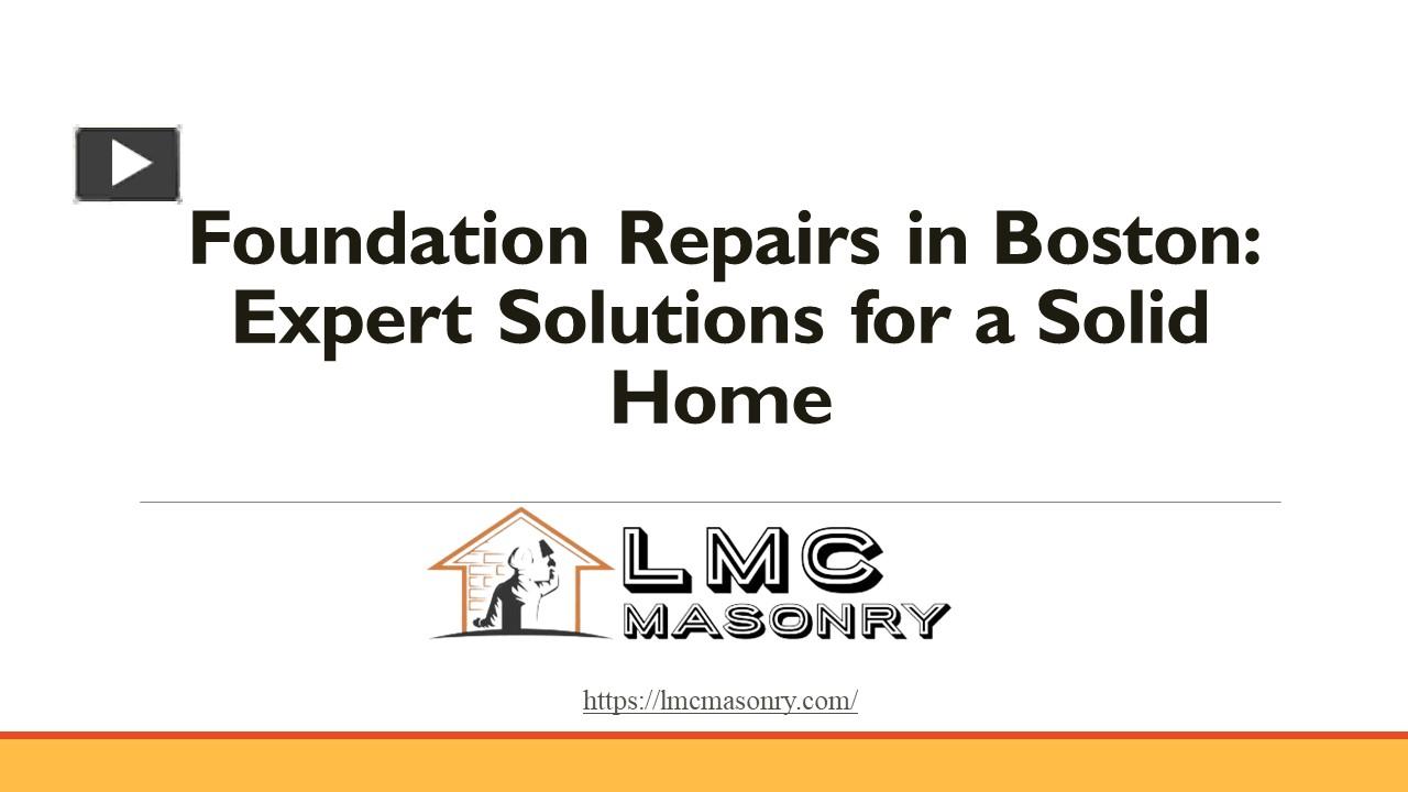 PPT – Foundation Repairs in Boston: Expert Solutions for a Solid Home ...