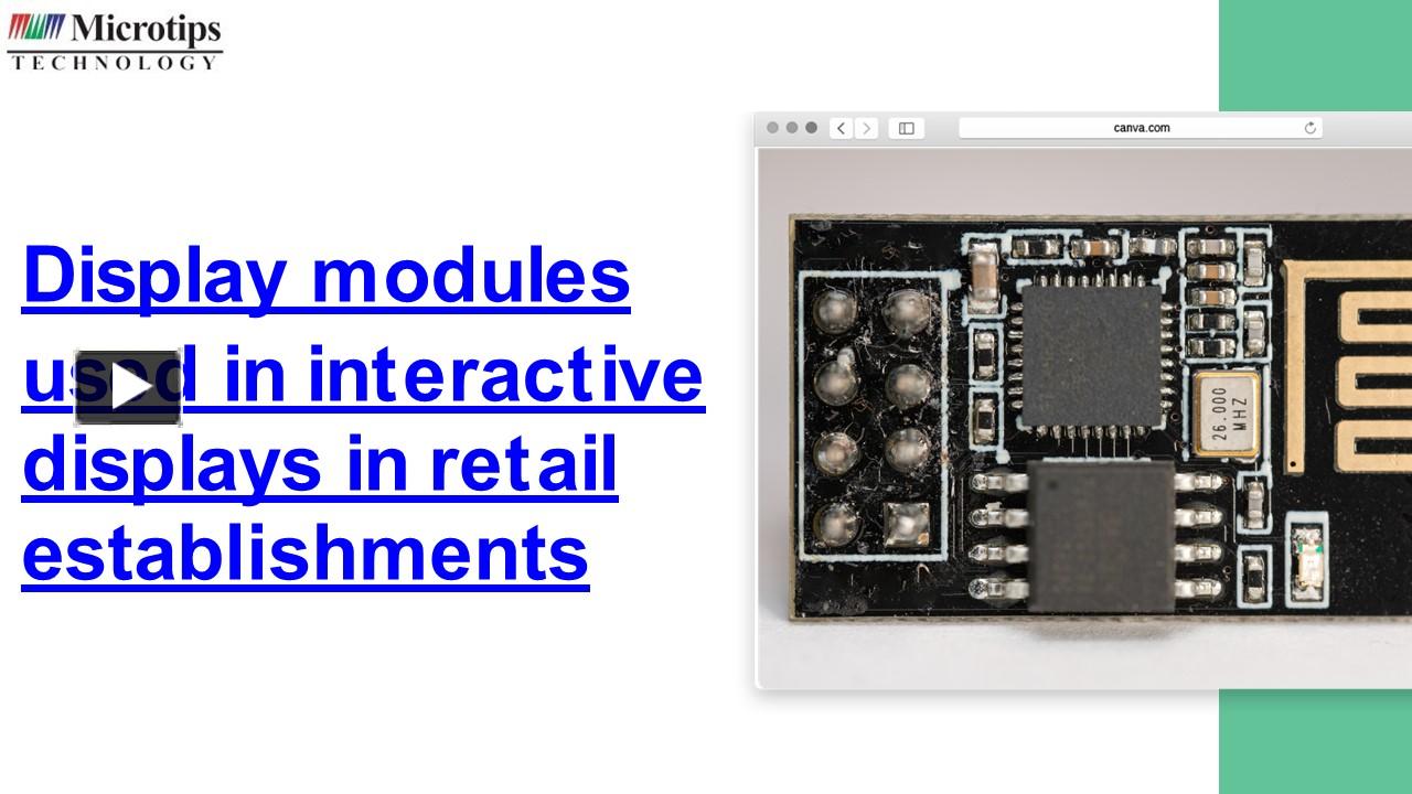 PPT – Display modules used in interactive displays in retail ...