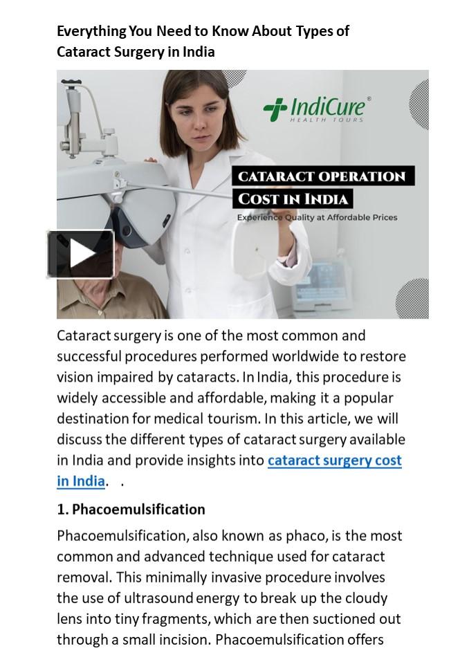 PPT – Everything You Need to Know About Types of Cataract Surgery in ...