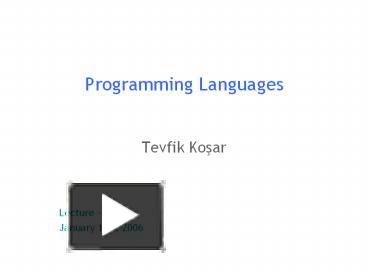 PPT – Programming Languages PowerPoint presentation | free to download ...