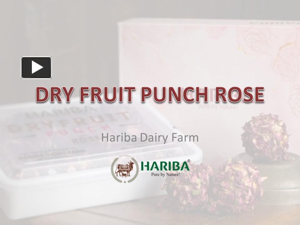 Dry Fruit Punch Rose Sweet Online Hariba Dairy Farm presentation | free ...