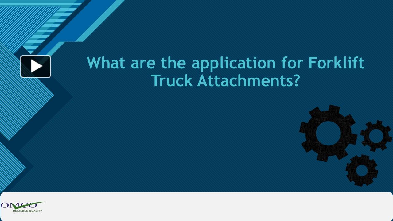 PPT – What are the application for Forklift Truck Attachments ...