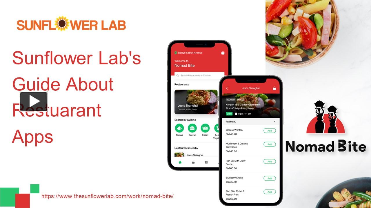 PPT – Sunflower Lab's Restaurant App Guide PowerPoint presentation ...