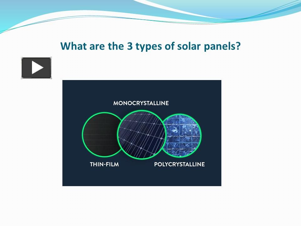 PPT – What are the 3 types of solar panels? PowerPoint presentation ...