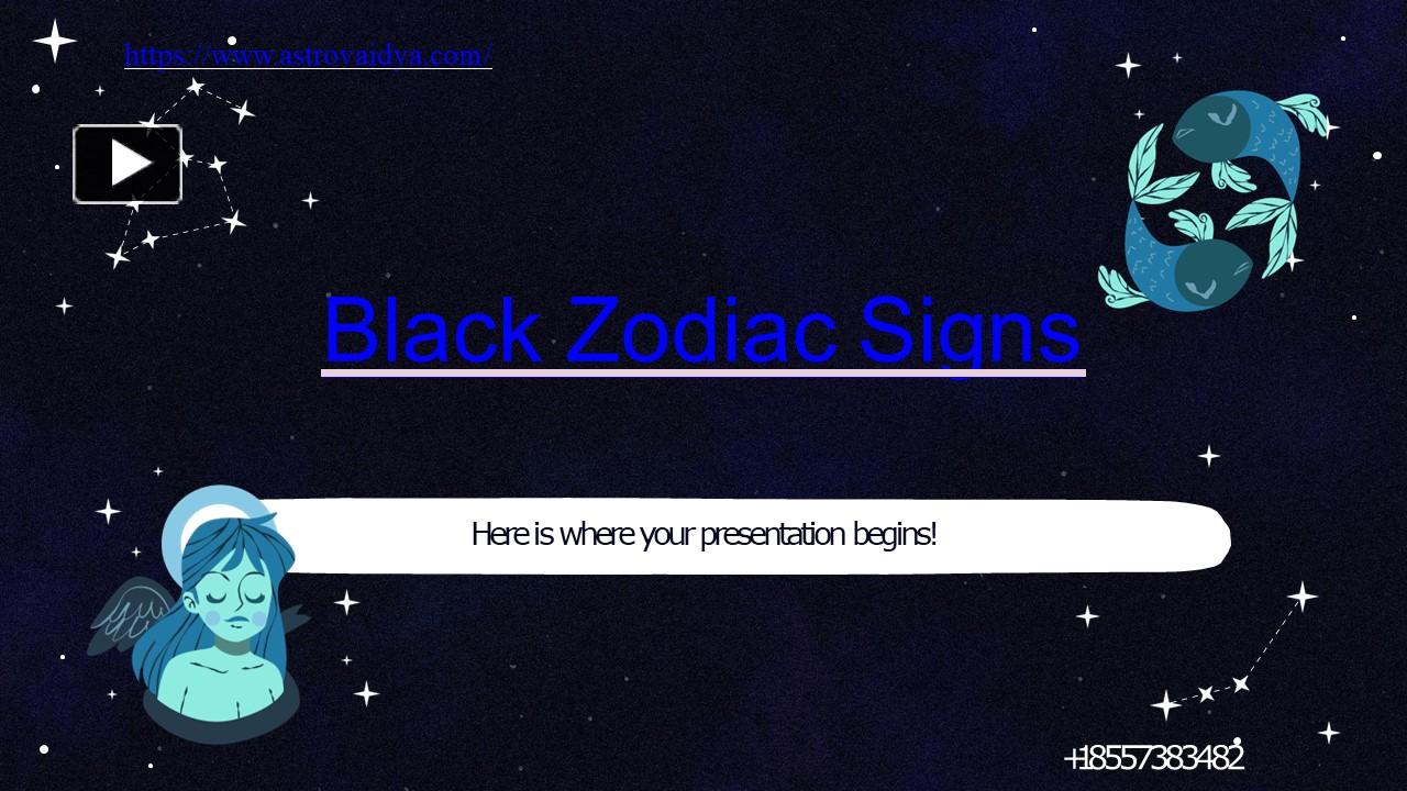 PPT – Black Zodiac Signs PowerPoint presentation | free to download ...